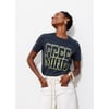 T-shirt à message 'free mind' imprimé bleu Promod | La Redoute