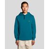 Sweat à capuche en coton loopback bleu lagon Lyle & Scott | La Redoute