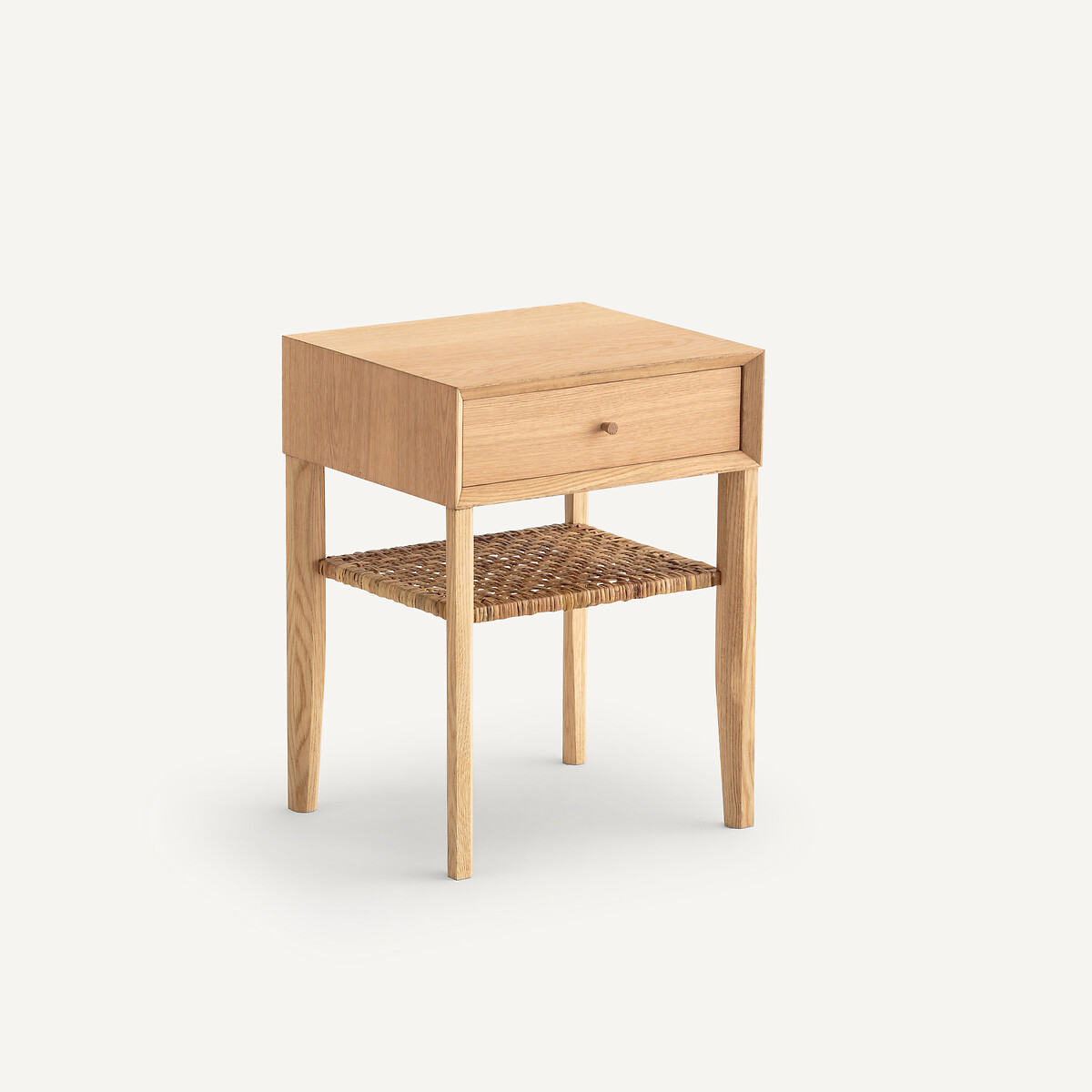 Nochy two tier oak bedside table oak La Redoute Interieurs La Redoute