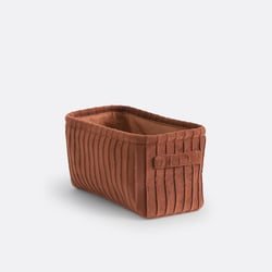 Velvetas pleated velvet basket, hazel, La Redoute Interieurs | La Redoute