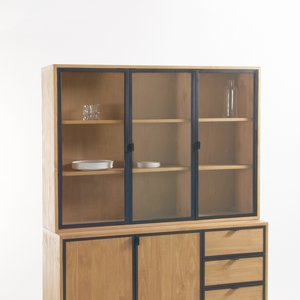 Buffetkast, 4 deuren, massief grenen, sevan donker hout La Redoute ...