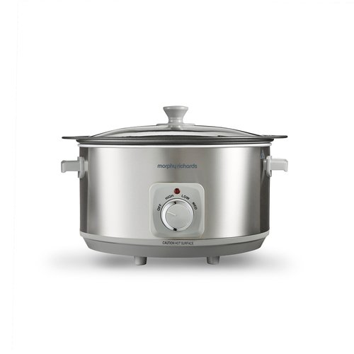 Brushed stainless steel 6.5l slow cooker - 461014, silver-coloured ...