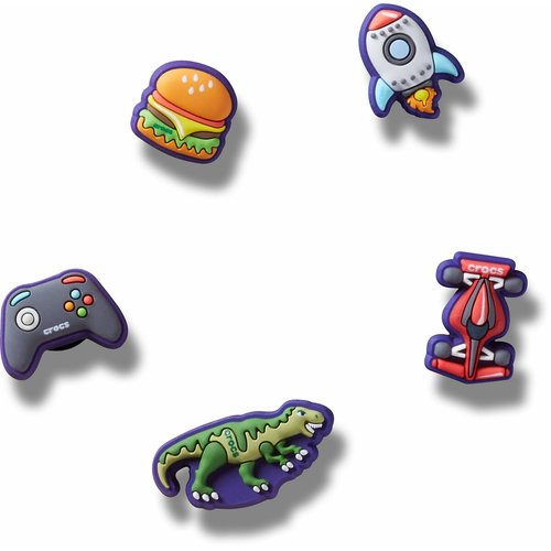 Set of 5 tiny boy favourites jibbitz, multi-coloured, Crocs | La Redoute