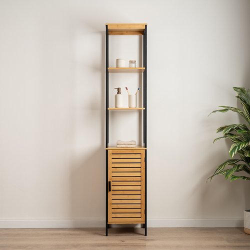 Bathroom floor shelving unit store