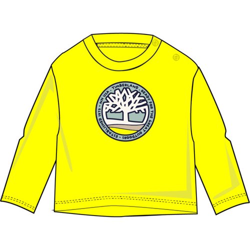 T-shirt manches longues jaune neon Timberland | La Redoute