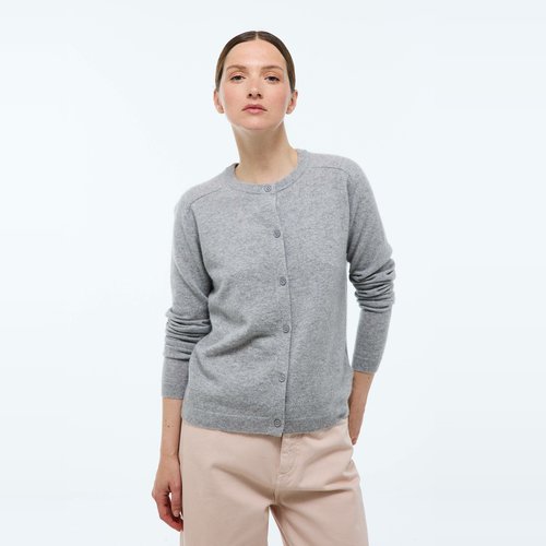 Cardigan col rond en cachemire Monoprix | La Redoute