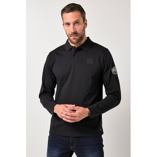 Polo manches longues, flocage sur la manche noir Jp1880 | La Redoute