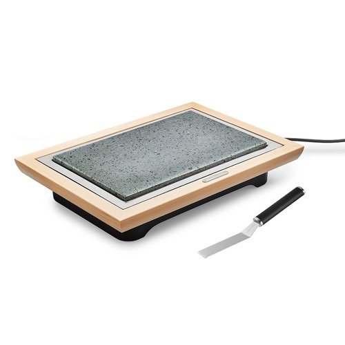 Deluxe elektrische steengrill 199 005 zwart/hout Lagrange | La Redoute