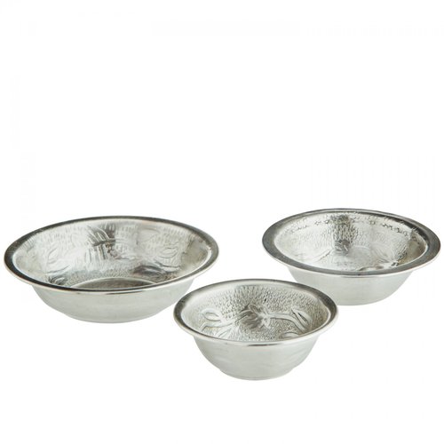 Lot de 3 bols en aluminium martelé Madam Stoltz | La Redoute
