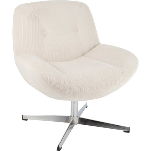 Chaise lounge en métal au design organique Couleur crème clair et ...