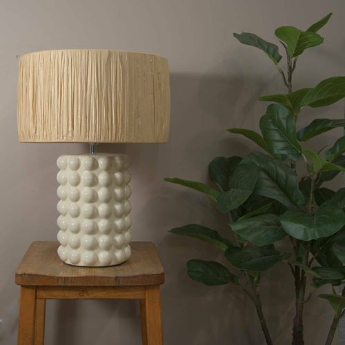 Kirby stone bubble ceramic table lamp, cream, So'home | La Redoute