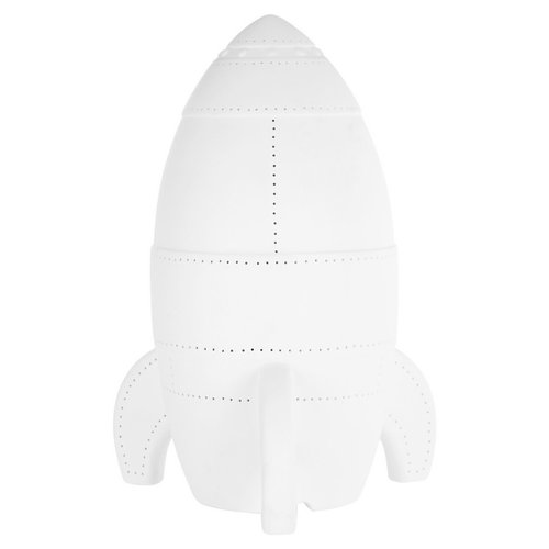 Kids white ceramic rocket night light, white, So'home | La Redoute