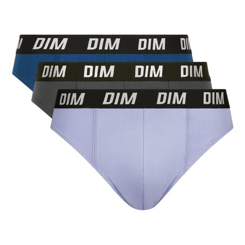 Pack of 3 regul'activ briefs in cotton, mauve blue+blue+purple blue ...