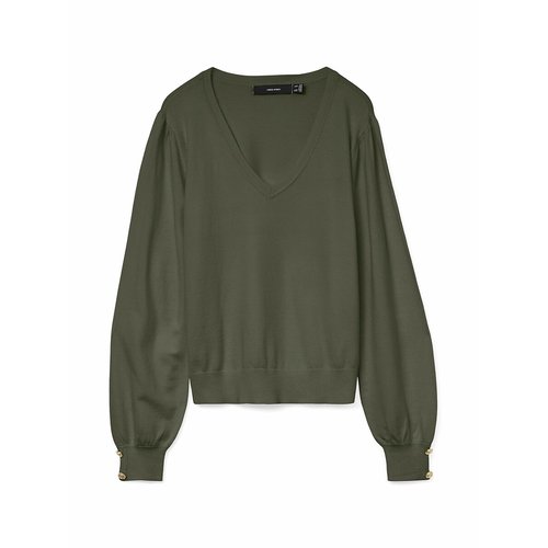 V-neck jumper, khaki, Vero Moda | La Redoute