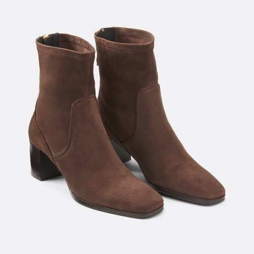 N°664 suede ankle boots, brown, Rivecour | La Redoute