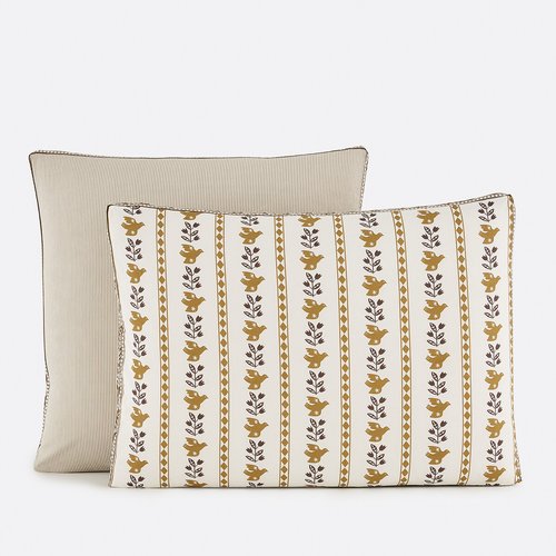 Rosarius washed cotton pillowcase printed La Redoute Interieurs | La ...