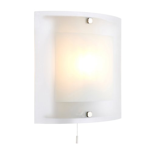 Blane square opal glass wall light, chrome, So'home | La Redoute