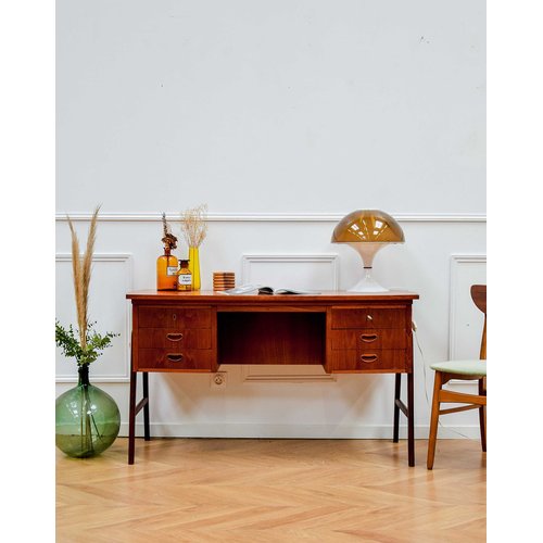Bureau double face scandinave yvan n°121 - bon état Couleur bois ...