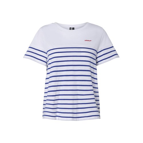T-shirt manches courtes à rayures Pieces | La Redoute