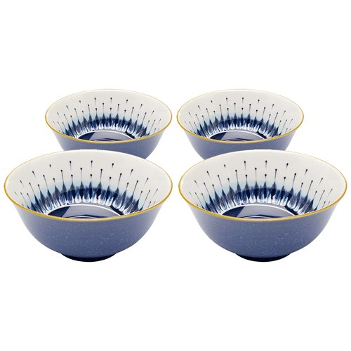 Lot de 4 bols en porcelaine, dalia Couleur bleu Kare Design | La Redoute