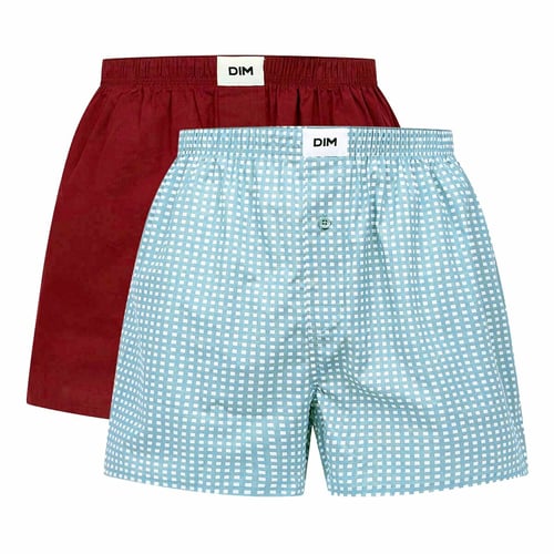 Pack of 2 good boxers in cotton, 1 plain/1 printed Dim | La Redoute