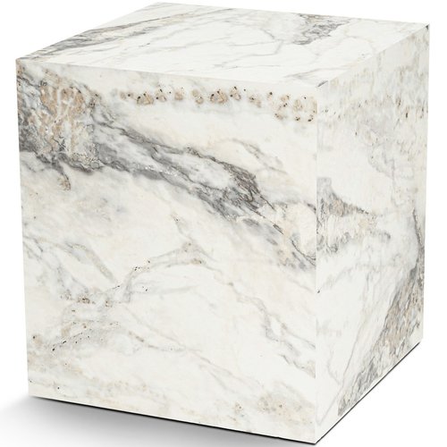 Table d'appoint cubique - vanya Couleur marbre blanc Homifab | La Redoute
