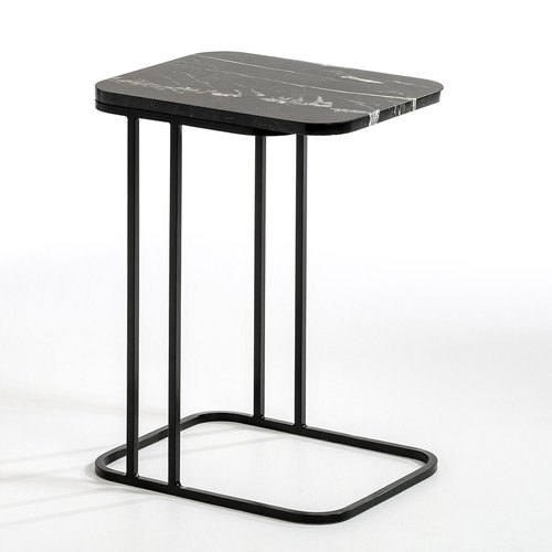 Trebor metal marble side table by e.gallina black marble Am.Pm La Redoute
