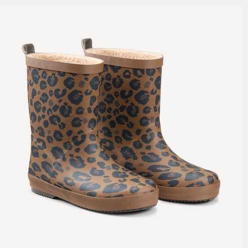 Kids leopard print lined wellies, leopard print, La Redoute Collections ...