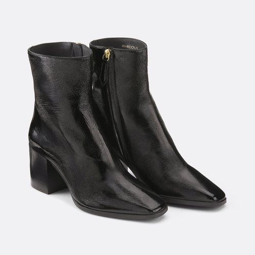 N°670 ankle boots in patent leather, black, Rivecour | La Redoute