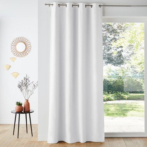 Taima linen cotton single lined curtain with eyelets La Redoute Interieurs La Redoute