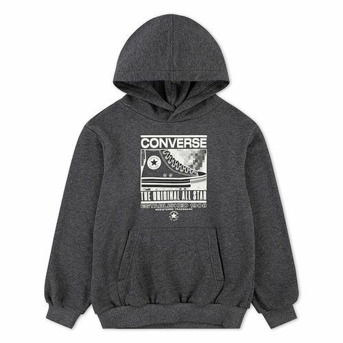 Sudadera polar con capucha antracita Converse | La Redoute