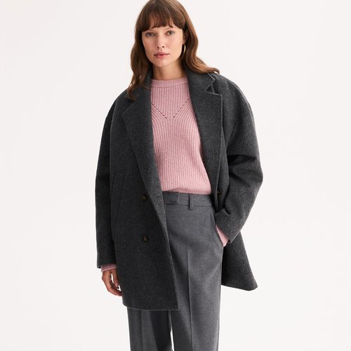 Caban laine gris | La Redoute