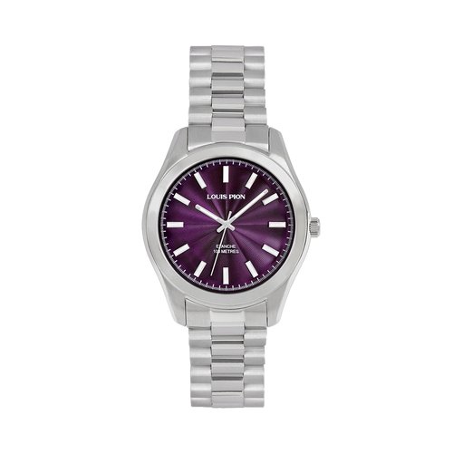 Montre analogique adrienne argenté violet argenté Louis Pion | La Redoute
