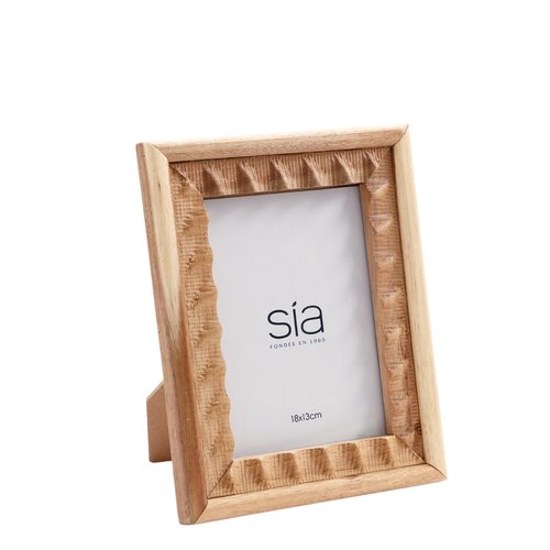 Cadre photo en acacia h25 natte Couleur beige Sia Deco | La Redoute
