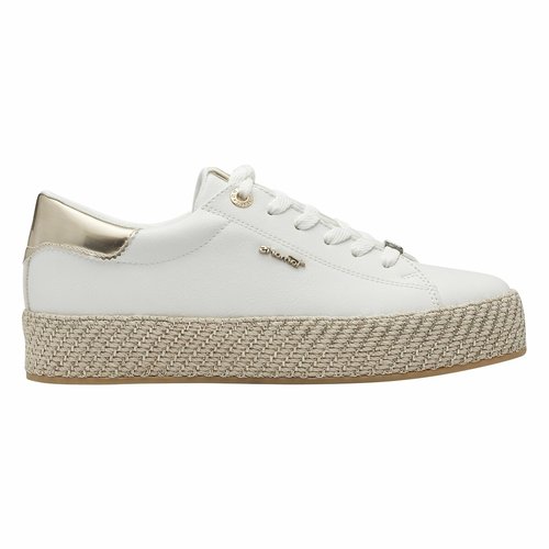 Baskets semelle esprit corde blanc/doré Tamaris | La Redoute
