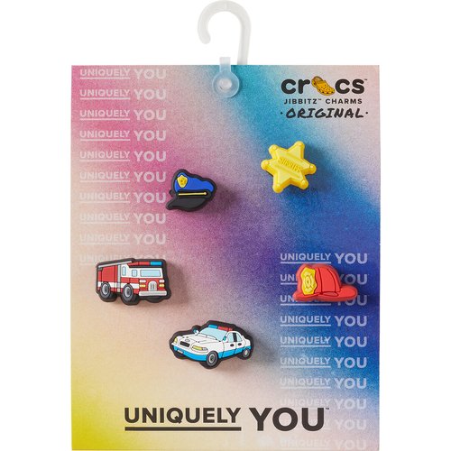 Pack of 5 firefighter & police jibbitz multi-coloured Crocs | La Redoute