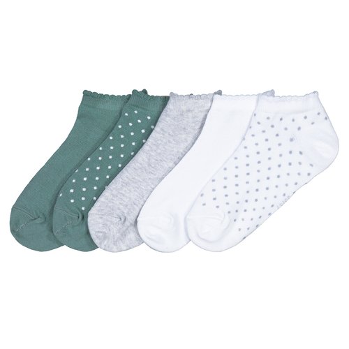 5er-pack kurzsocken, uni und getupft bedruckt La Redoute Collections ...