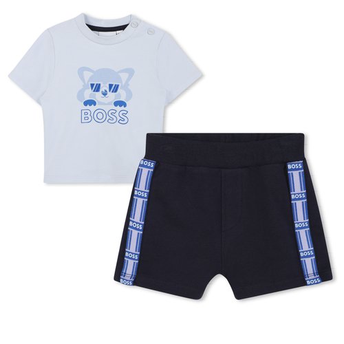 Ensemble t-shirt et short ciel Boss Kidswear | La Redoute