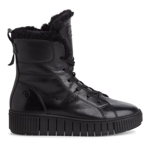 Bottine fourée noir cuir Tamaris | La Redoute