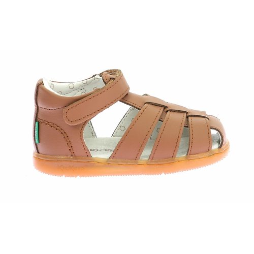 Kids kick flo closed sandals in leather Kickers | La Redoute
