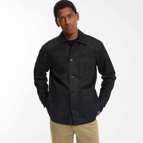 Signatures hector utility jacket in selvedge denim, untreated, La ...