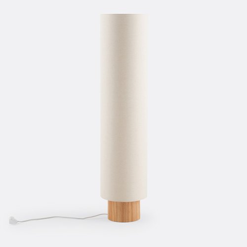 Bruisse ash and linen floor lamp, natural, La Redoute Interieurs | La ...