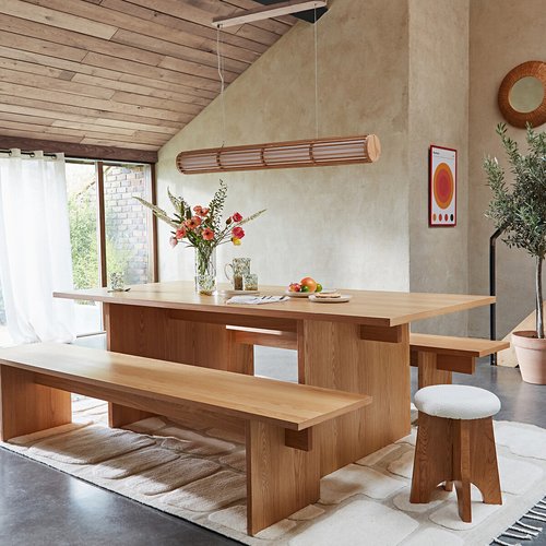 Deling oak veneer bench, oak, La Redoute Interieurs | La Redoute