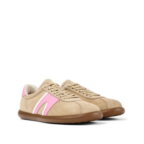 Summer leather trainers, beige, Camper | La Redoute