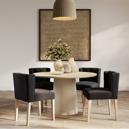 Hazell light ash wood minimalist dining table seats 4 light wood So home La Redoute