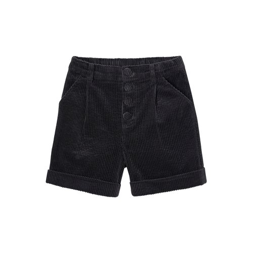 Short velours taille élastiquée boutons recouverts atelier anthracite ...