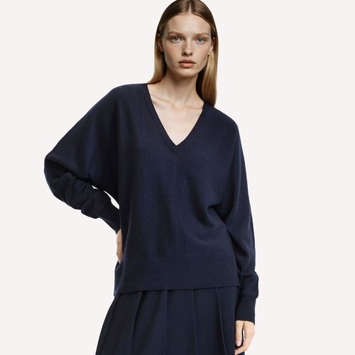 Maglia con scollo a v in maglia fine, misto lana Anne Weyburn | La Redoute