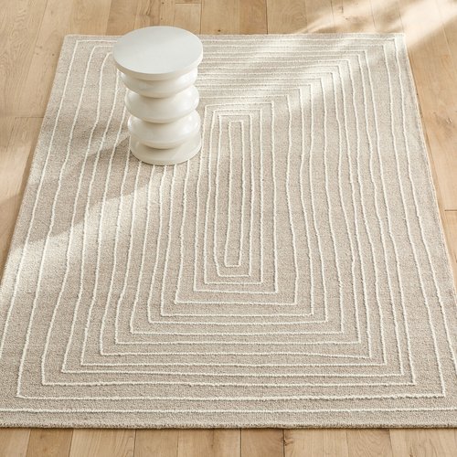 Ikar hand-tufted embroidered wool rug, naturel/écru, Am.Pm | La Redoute