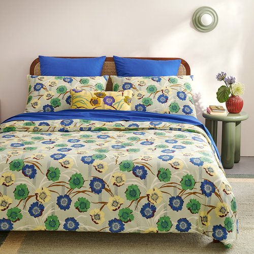 Mowan floral cotton percale duvet cover, printed, La Redoute Interieurs ...