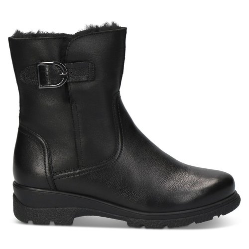 Bottine fourée noir nappa Caprice | La Redoute